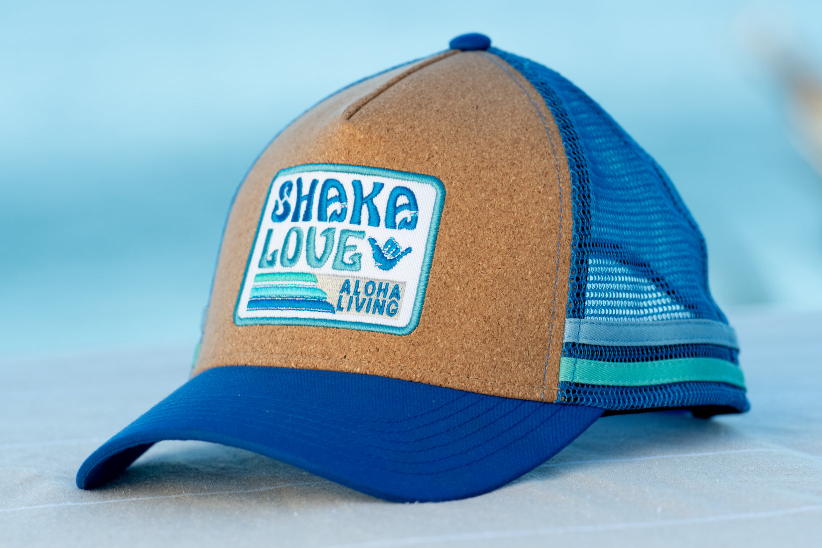 Cork Hat with Patch, Blue – Shaka Love
